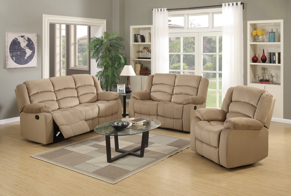 9824 - Beige Sofa Set - Sofa Sets - Living Rooms