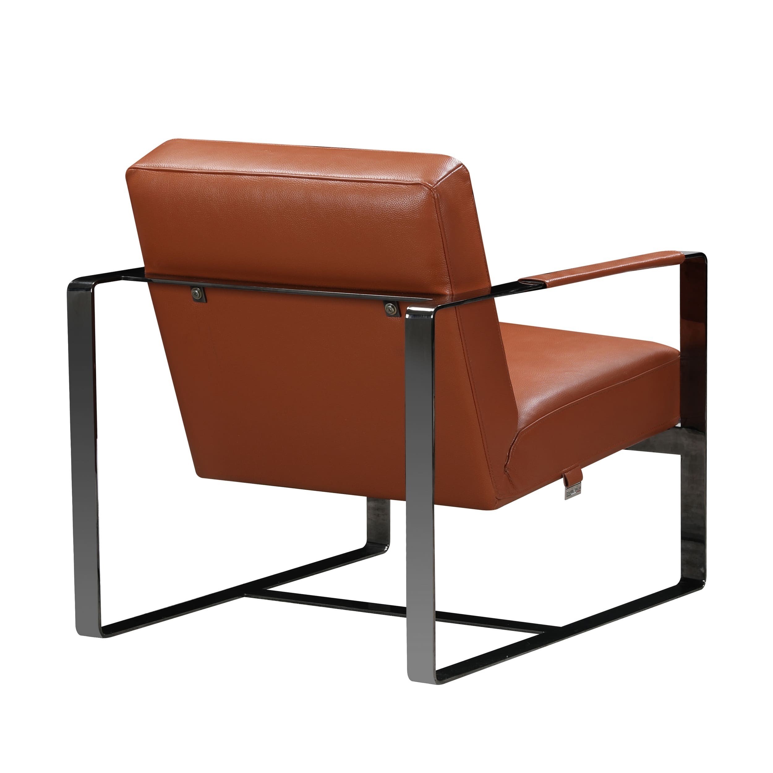 C67 - Camel Leather Accent Chair - Accent Chairs