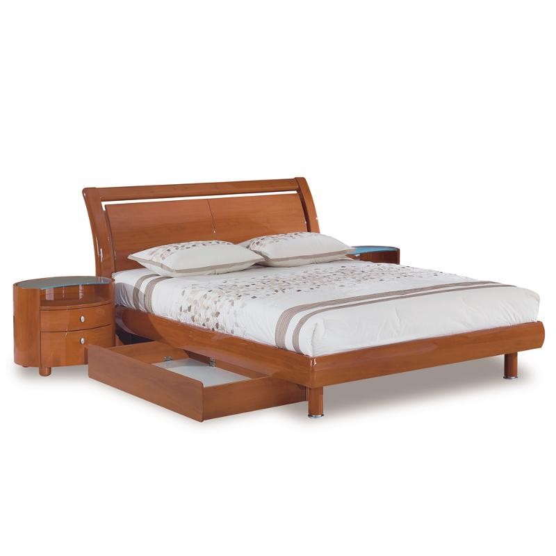 Cosmo - Cherry 4PC Bedroom Set - Bedroom