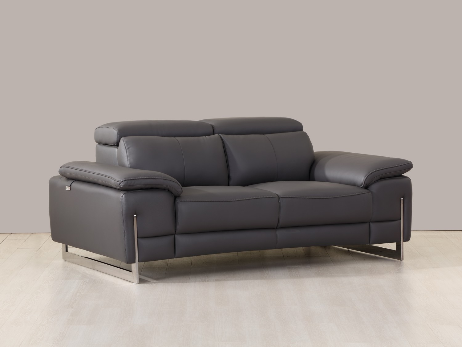 636 DivanItalia Dark Gray Sofa Set – Top Grain Italian Leather - Sofa ...